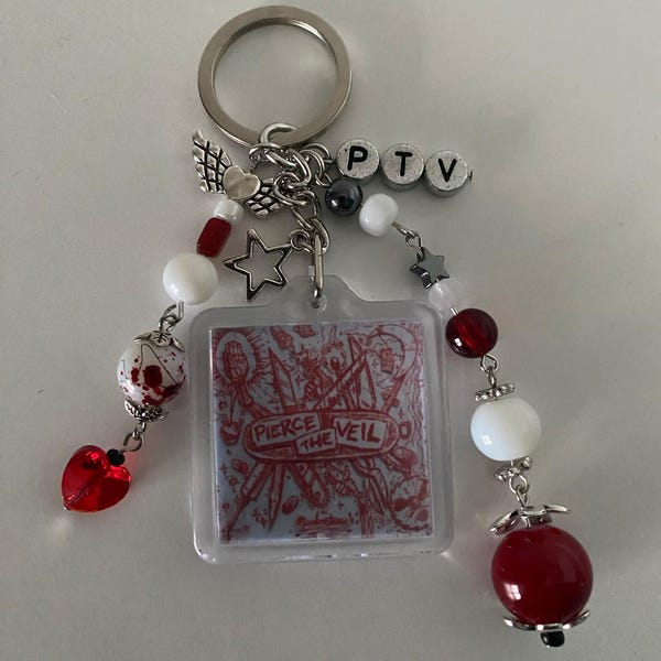 MCR - “three Cheers for Sweet Revenge” Beaded Album Keychain - Etsy