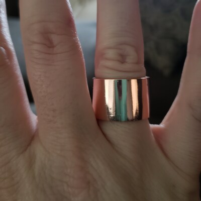 Extra Thick Band 15 16mm, Rose Gold Plated Over 925 Sterling Silver ...