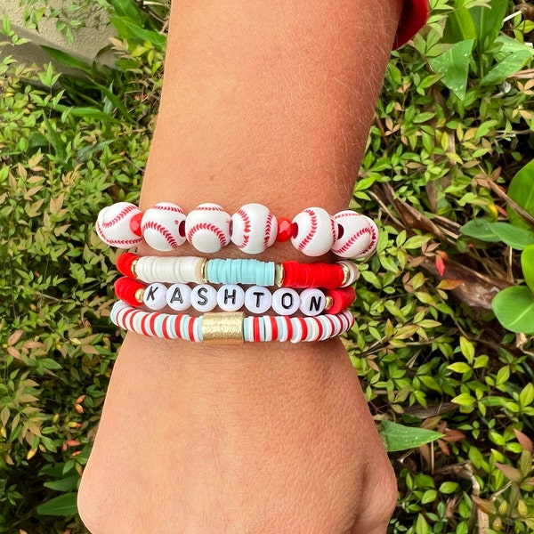 12mm Acrylic Baseball Beads, Sports Beads, Baseball Team Beads, Beads ...