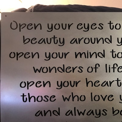 Custom Metal Quote Sign and Sayings, Inspirational Personalized Sign ...