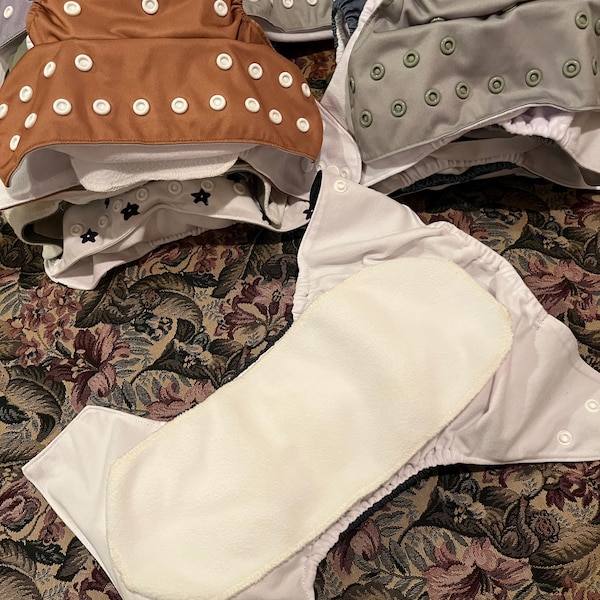 Mamabear Quick Dry ONE SIZE Fitted Diaper Organic Cotton or Organic ...