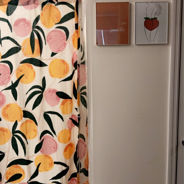Set of 2 Peach Prints, Peachy Booty, Fruit Print,peach Aesthetic, Peach ...