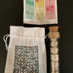 RPG Dice Potion Bag With Fantasy Dice Potion Flask Set: Black - Etsy
