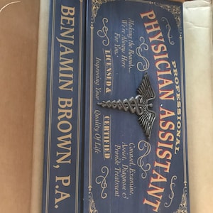 Physician Assistant Wood Sign With Optional Personalization - Etsy