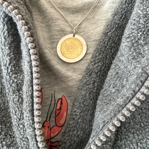 Farthing Bird Necklace, UK Farthing Bird Coin Charm Pendant, British ...