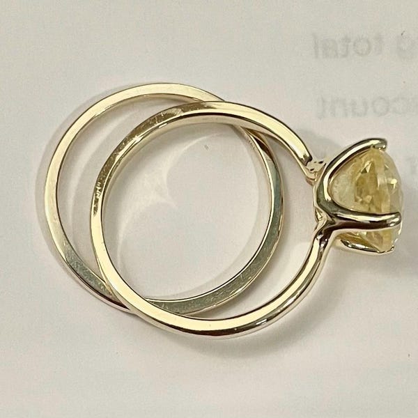 Coil Stacker Ring in Solid Gold, Yellow Gold Wedding Band, Gold ...