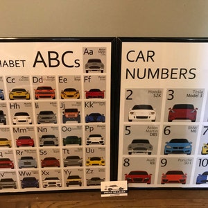ABC Alphabet Car Nursery Car Poster Children and Kids - Etsy
