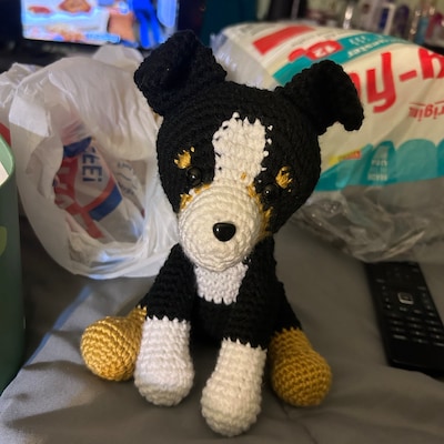 Aussie Puppies Crochet Pattern, Australian Shepherd, Black Tri, Red Tri ...