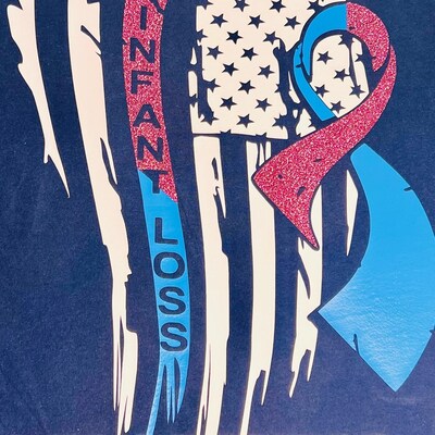 Overdose Awareness Ribbon American Flag Cutting File, Silhouette ...