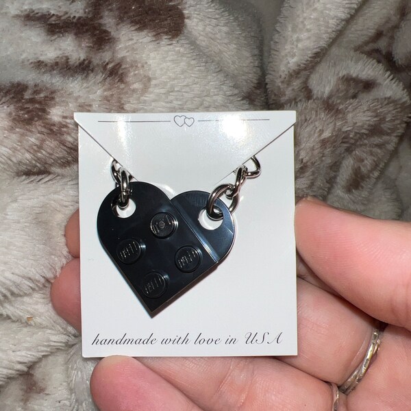 Heart Keychain Set Made With Authentic LEGO® Bricks, Matching Keychains ...