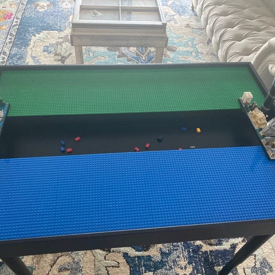 Large Building Bricks Table, Kids Table With Storage, Activity Table ...