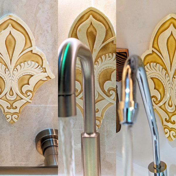 Original Antique English Art Nouveau Tile H. Richards Flower on Green Ground - Etsy