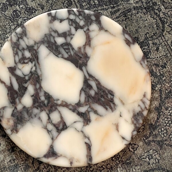 Calacatta Viola Set of 2-4-6 SQUARE Coasters, Italian Marble 100% ...