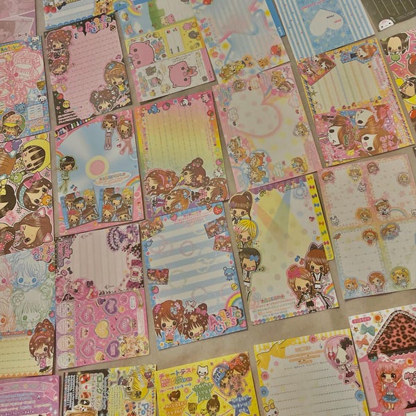 30-piece Medium-sized Kawaii Bill/coupon Style Loose Memo Sheets.vintage/rare/nip Japanese ...
