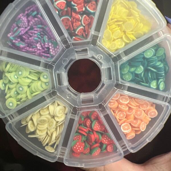 1 Wheel Fruit Sprinkle Themed Polymer Sprinkle Mix-in Sets With 8 ...