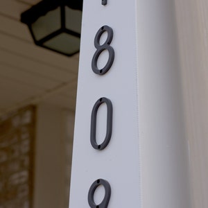 6 Inch Stud Mounting Art Deco Narrow Modern House Numbers - Etsy