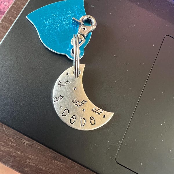 Moon Dog Tag, Dog Tag for Dogs, Pet ID Tag, Gold Dog Tag, Silver Dog ...