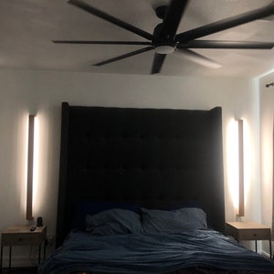 Wooden LED Color Floor Light // Dimmable Hardwood RBG Standing Lamp ...