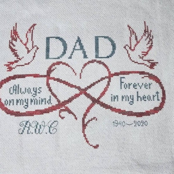 Dad Memorial #P1049 Embroidery Cross Stitch Pattern Download ...