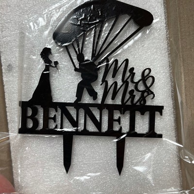 Skydiver Cake Topper,fall in Love Skydivers Cake Topper,skydiver ...