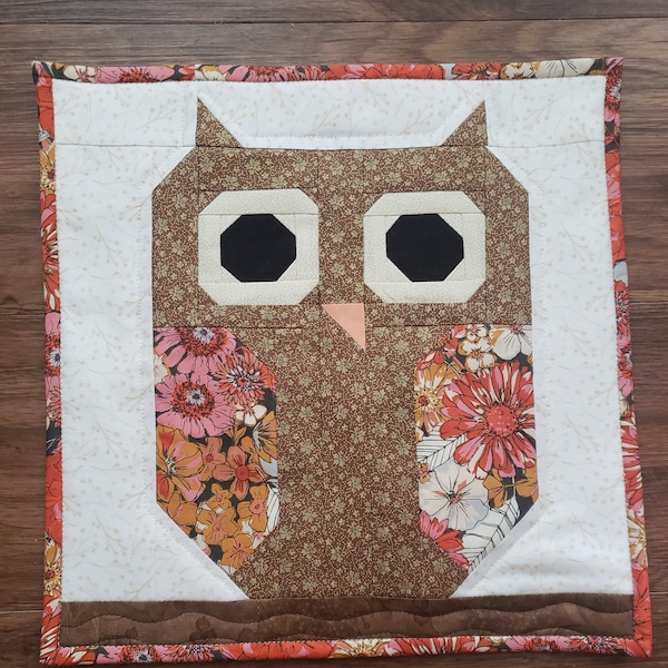 Classic Cute Owl Quilt Block Pattern Bird Animal PDF -includes ...