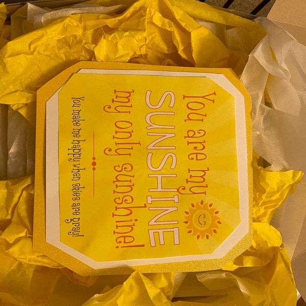 Sunshine Box Printables, Sunshine Gift Box, Cheer up Care Package ...