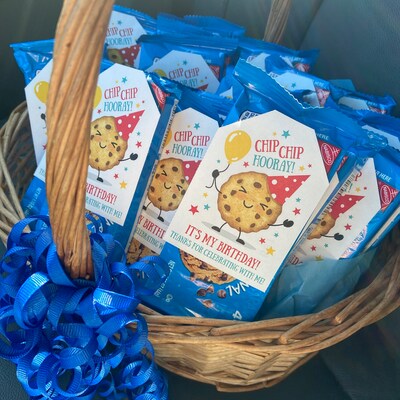 Printable Birthday Treat Tag Classroom Treat Bag Tag Chocolate Chip ...