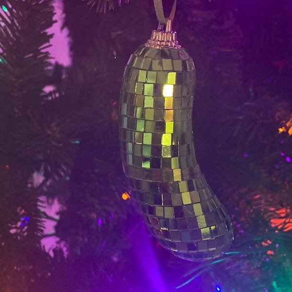 Xo, Fetti Green Disco Pickle Ornament - 1 Pc | Christmas Tree ...