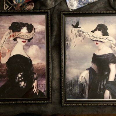 Lenore the Raven Edgar Allan Poe Print Art Surreal Home Decor Poem ...