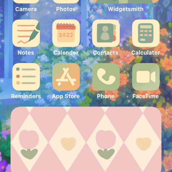 Cute Retro Hand Drawn Ios & Android App Icons | Home Screen Set ...