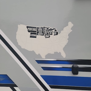 USA Decal Sticker Travel Map for Rv's and Campers - Etsy