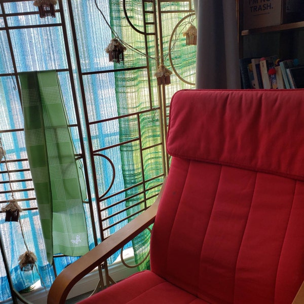Orange Net Curtains Vintage 70s Curtains Retro Drapes Scandinavian ...