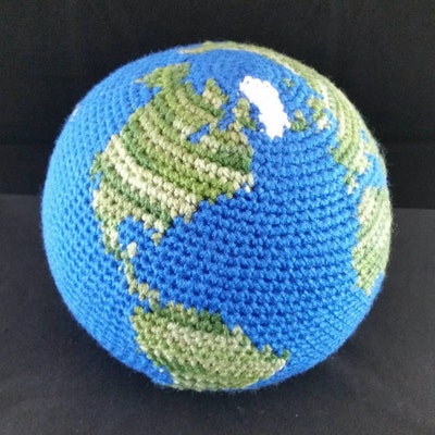 2 Crochet Patterns, Mini and Large Crochet Globes, World, Earth ...