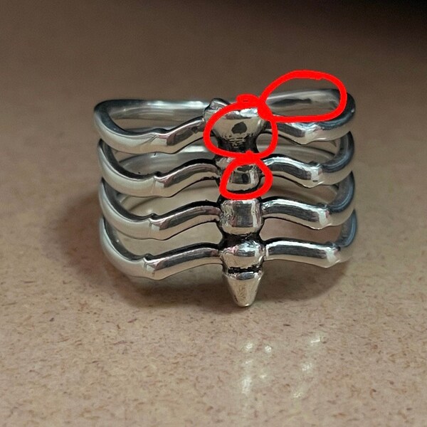 Rib Ring// Sterling Silver// Handmade Solid S925//unique Punk Gothic ...
