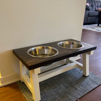 Dog Food Stand. Farmhouse Style. Bowls Included - Etsy