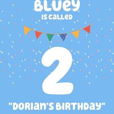 This Episode of Blue Birthday Poster, Blue Birthday Banner, Blue ...
