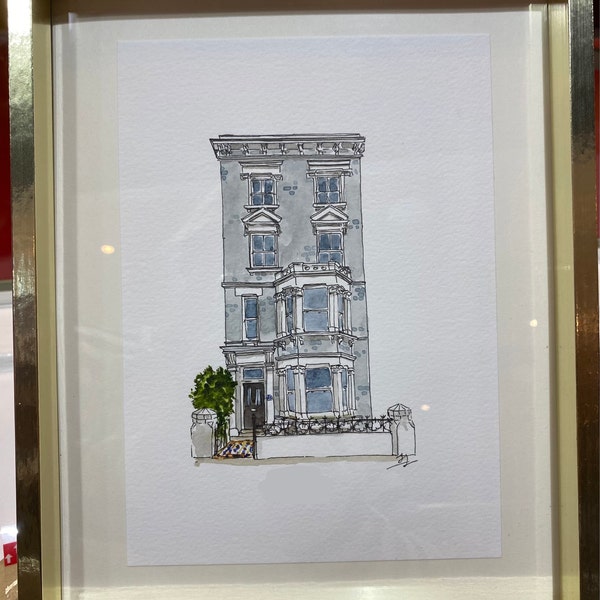 Personalised Building Art: Multiple House Portrait of Your 'house Story ...