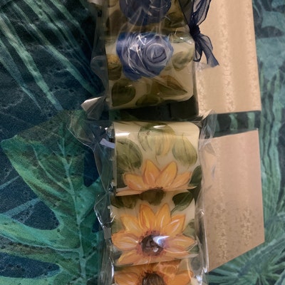 Hand Painted Blue Rose Perfume Bottle Atomizer Romantic - Etsy