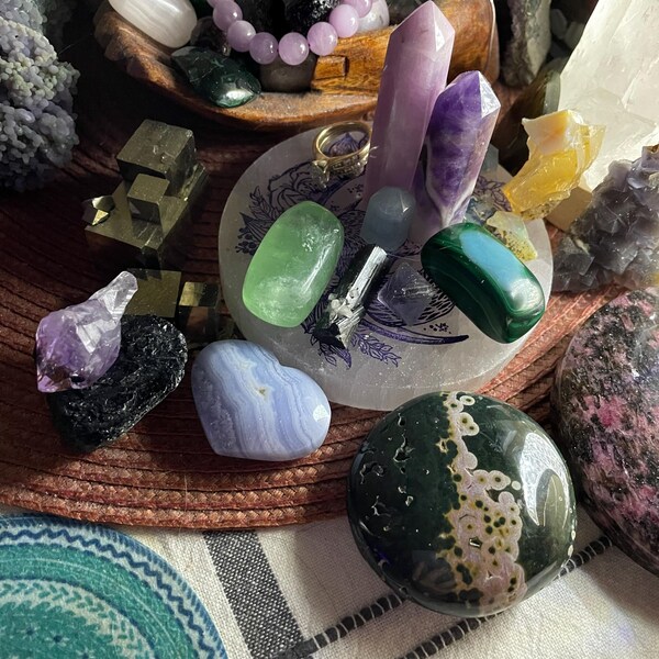 Blue Chalcedony Worry Stone - Etsy