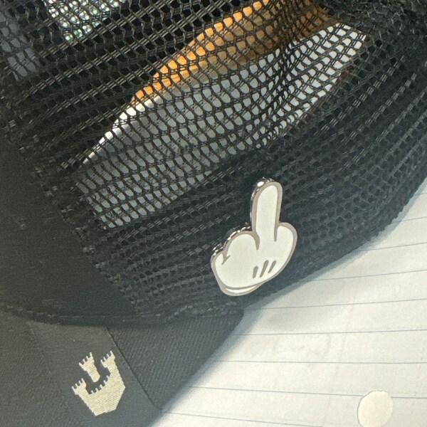 The Middle Finger Pin Streetwear, Funny Pin, Meme Pin, Cartoon Pin ...