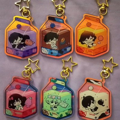 OMORI Charm OMORI Keychain Milk Set Sunny Charm Aubrey Charm Kel Charm ...