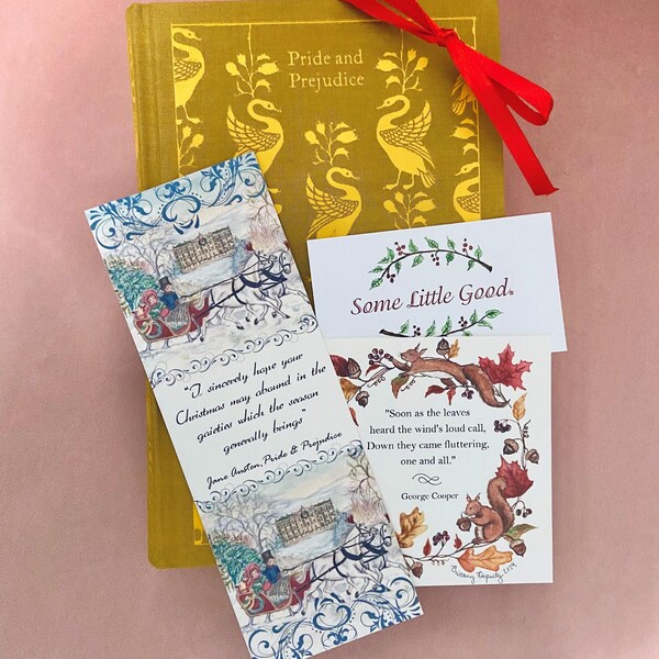 Pemberley Christmas Bookmarks, Pride and Prejudice Book Mark, Jane ...