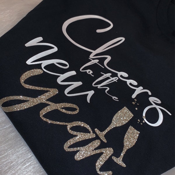 Cheers to New Year SVG, Glitter Champagne, New Year's Eve (digital ...