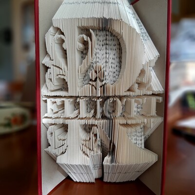 Book Folding Cut and Fold Monogram Pattern Any Letter/word - Etsy