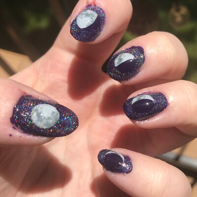 Moon Nail Decals Moon Phase Nail Decals Triple Moon Goddess Celestial ...