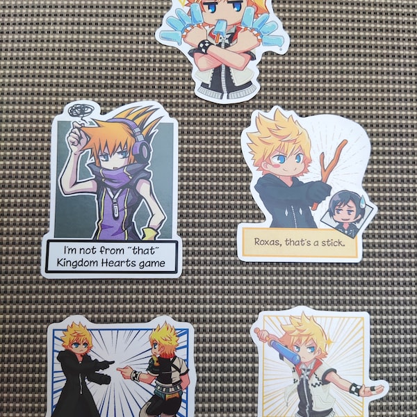 Kingdom Hearts Roxas Funny Stickers - Etsy