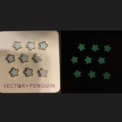 Glow Stars Pin Set 3 Piece Lapel Pin Glow in the Dark - Etsy
