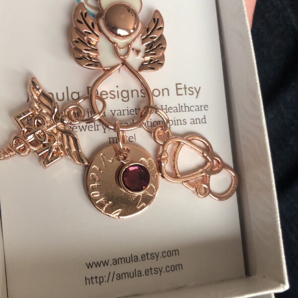 Rose Gold Stethoscope Nurse Angel Pin RN Pin Nurse Pinning Ceremony ...