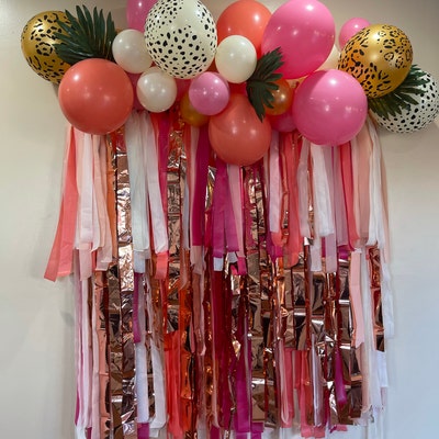 Pretty in Pink Party Fringe Backdrop Pink Photo Backdrop Pink Party ...