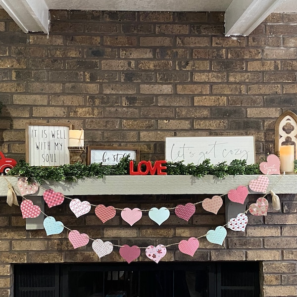 Valentine Banner,rustic Valentine Banner,valentine Decor,valentine ...